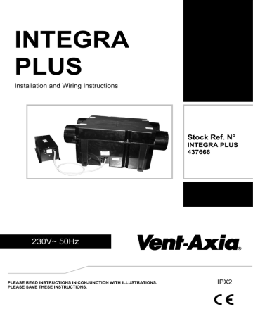 Vent-Axia INTEGRA Plus Installation And Wiring Instructions | Manualzz