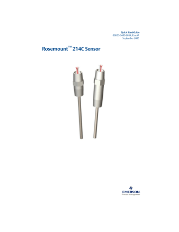 Rosemount 214C Sensor Quick Start Guide | Manualzz