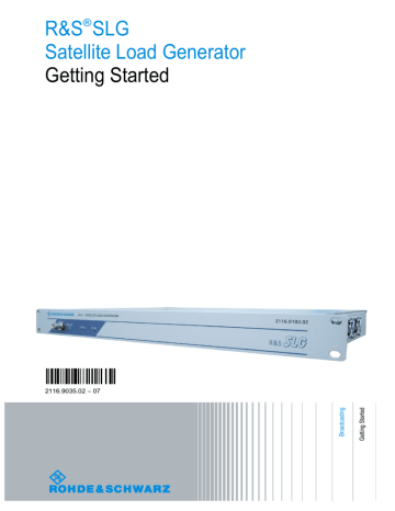 Satellite Load Generator SLG Getting Started | Manualzz