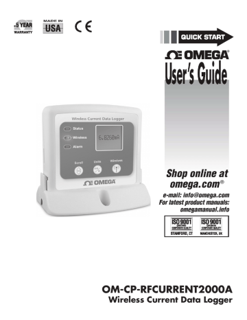Omega OM-CP-RFCURRENT2000A Owner Manual | Manualzz
