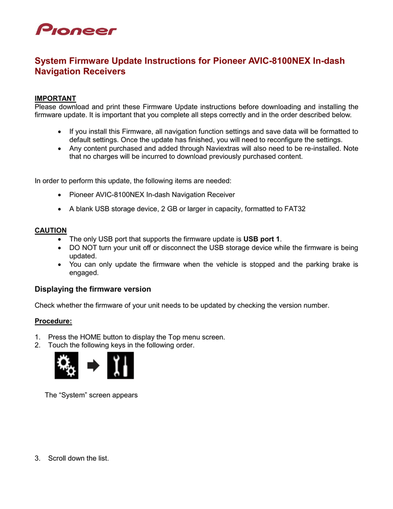 Pioneer Support Downloads Firmware Upgrade - abchello