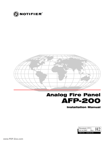Notifier AFP-200 Installation Manual | Manualzz