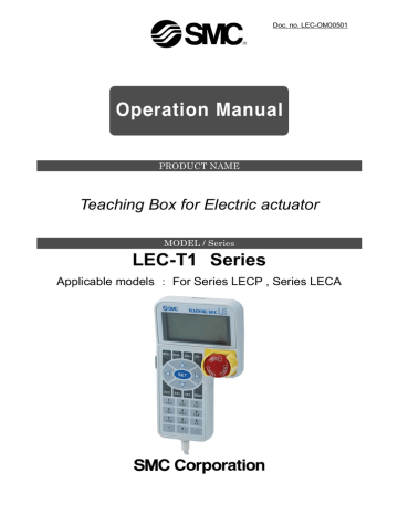 SMC LEC-T1 Series Operation Manual | Manualzz