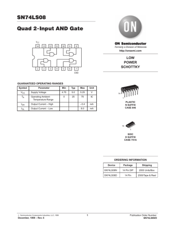 Steren SN74LS08N Circuito integrado TTL 4 compuertas AND de 2 entradas ...