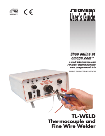 Omega TL-WELD Owner Manual | Manualzz