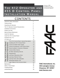 FAAC 455 D - User manual, Installation manual, instruction manual