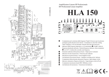 HLA 150 HF Linear Amplifier User Manual | Manualzz
