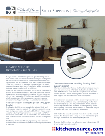 Floating Shelf Kit Installation Guidelines | Manualzz