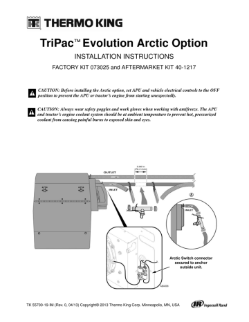Thermo King TriPac Evolution Arctic Option Installation Manual | Manualzz