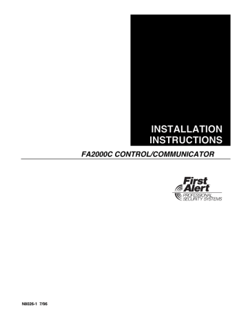 First Alert FA2000C Installation Instructions | Manualzz