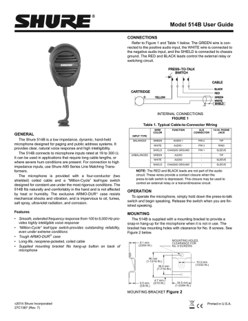 Shure 514B User guide | Manualzz