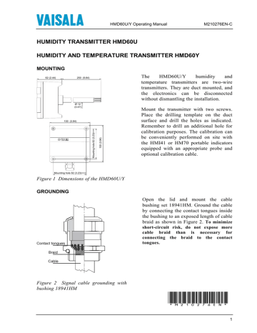 Vaisala HMD60 manual | Manualzz