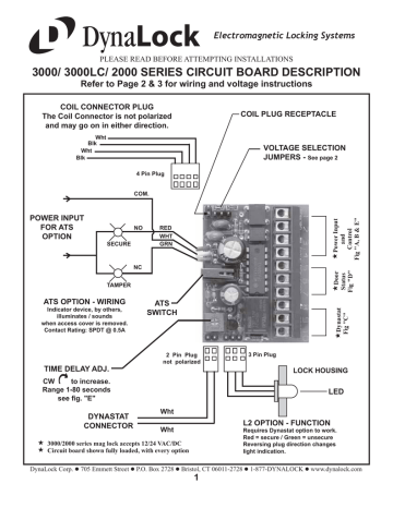 DynaLock 3000 SERIES manual | Manualzz
