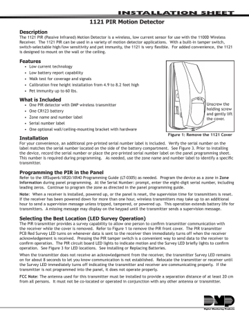 DMP Electronics 1121 Installation Sheet | Manualzz