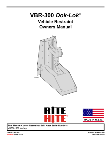 RITE-HITE VBR-300 Dok-Lok Owners Manual | Manualzz