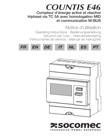 Socomec COUNTIS E4x Operating instructions | Manualzz