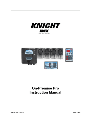 Idex Knight On-Premise Pro Instruction manual | Manualzz