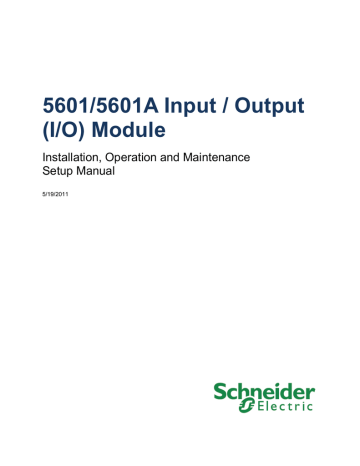 I/O Module 5601, I/O Module 5601A Setup Manual | Manualzz