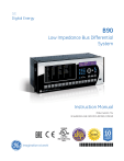 GE B90 7.3x Low Impedance Bus Differential System Instruction Manual ...