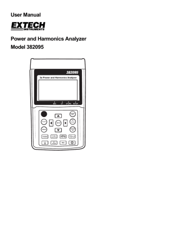 Extech 382095 Power and Harmonics Analyzer User Manual | Manualzz