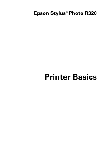 Epson R320 Printer Basics | Manualzz