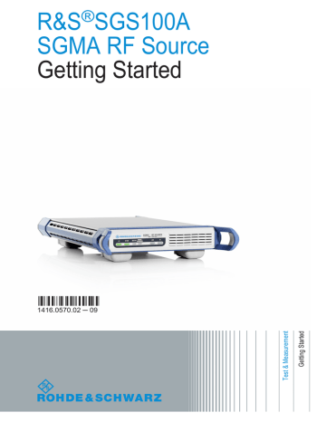 SGMA RF Source SGS100A Getting Started | Manualzz