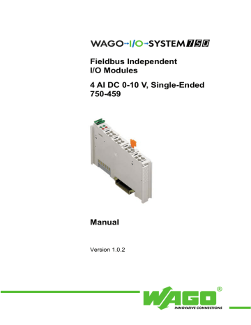 WAGO-I/O-SYSTEM 750 750-459 Manual | Manualzz