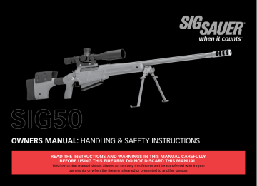 SIG 50 Owners Manual | Manualzz