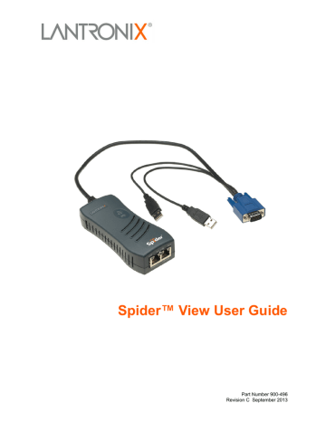 Spider View User Guide - Lantronix Spider | Manualzz