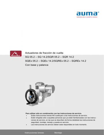 AUMA Part-turn actuators SQ 05.2 – SQ 14.2/SQR 05.2 – SQR 14.2/SQEx 05. ...