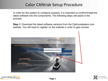 CANTrak Color CANTrak User Manual | Manualzz