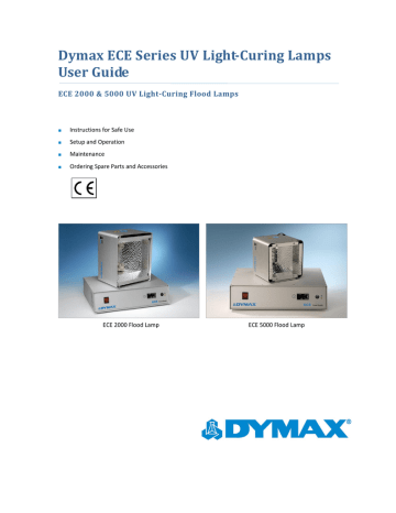 Dymax ECE 2000, ECE 5000 UV Light-Curing Flood Lamps User Guide | Manualzz