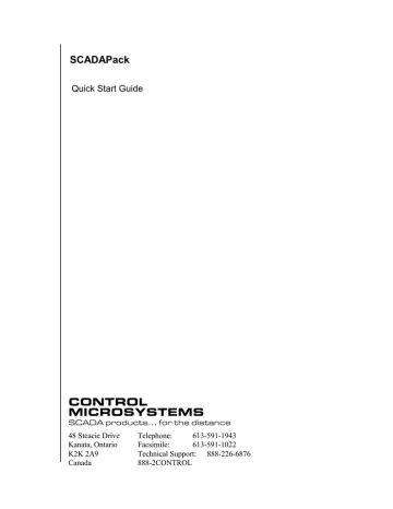 SCADAPack Quick Start Guide | Manualzz