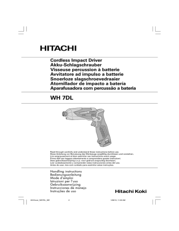 Hitachi WH7DL Manual do proprietário | Manualzz