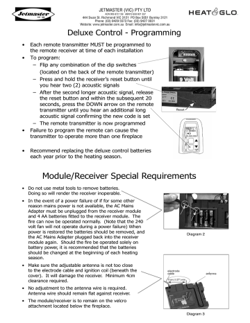 Jetmaster Fireplace Remote REM-DLX-CE Manual | Manualzz