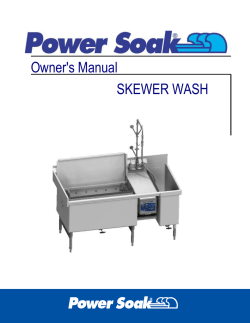 Power Soak Skewer Soak - Installation guide, User manual