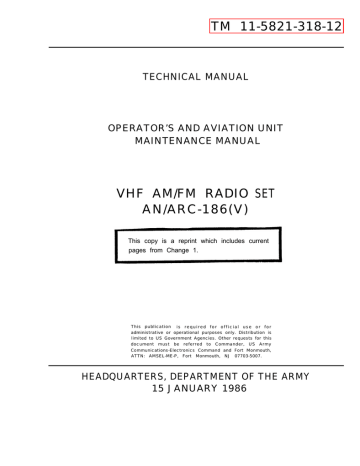 AN/ARC-186(V) Technical Manual | Manualzz