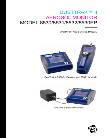 DustTrak II 8530, 8531, 8532, 8530EP Operation and service manual ...