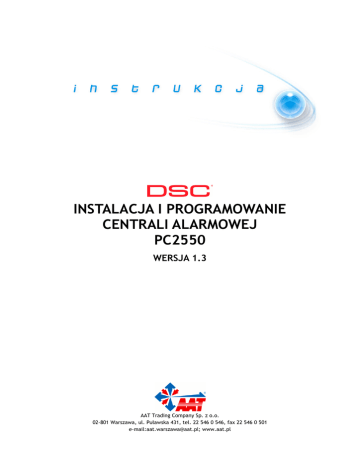 DSC PC2550 centrala alarmowa Instrukcja | Manualzz