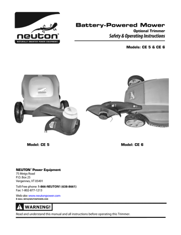 Neuton CE 6 Safety & Operating Instructions Manual | Manualzz