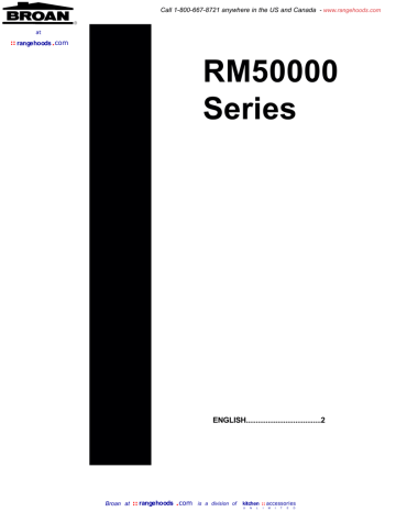 Broan RM50000 Installation Instructions | Manualzz