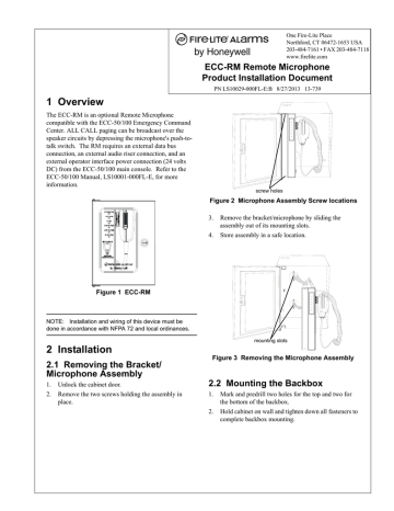 Honeywell Fire-Lite ECC-RM Product Installation Document | Manualzz