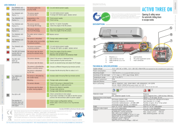 Opening & Safety Sensor ACTIV8 THREE ON User Guide | Manualzz