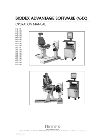 Biodex System 4 Operation Manual | Manualzz