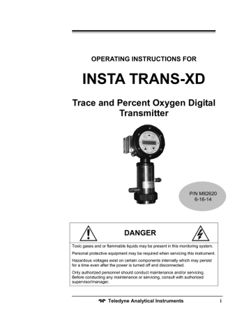 Teledyne Insta Trans-XD trace and percent oxygen digital transmitter ...