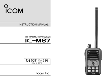ICOM IC-M87 Instruction manual | Manualzz