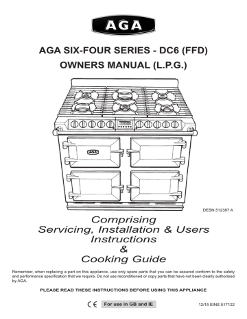 AGA SIX-FOUR SERIES DC6 (FFD) Owners Manual | Manualzz