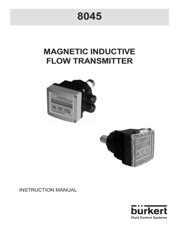 Burkert 8045 Instruction manual | Manualzz