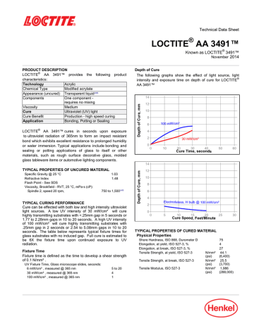 LOCTITE 3491, 25ML Adhesive Data Sheet | Manualzz