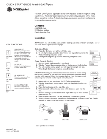 Dickey-john mini GAC® plus Quick Start Guide | Manualzz